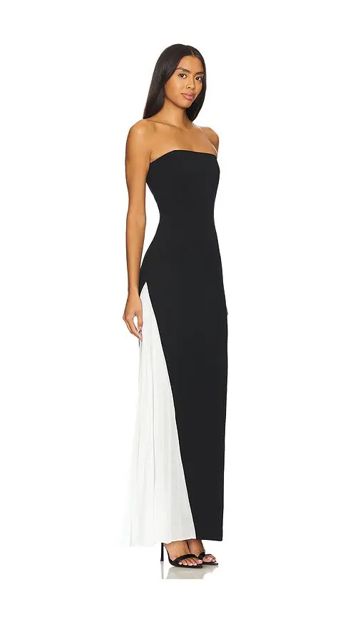 Alice + Olivia Retha Maxi Dress In Black & Off White - 6% Off | Editorialist