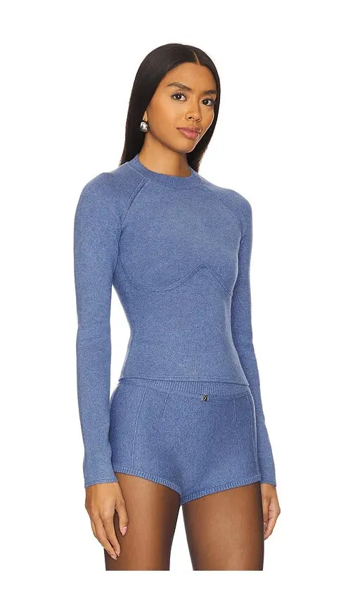 FLEUR DU MAL Knit Underbust Long Sleeve Top