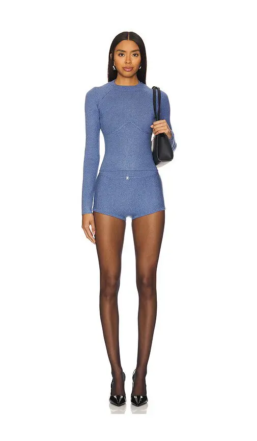 FLEUR DU MAL Knit Underbust Long Sleeve Top