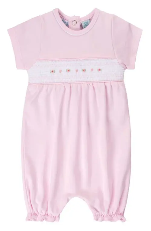 FELTMAN BROTHERS Smocked Flower Romper - Pink