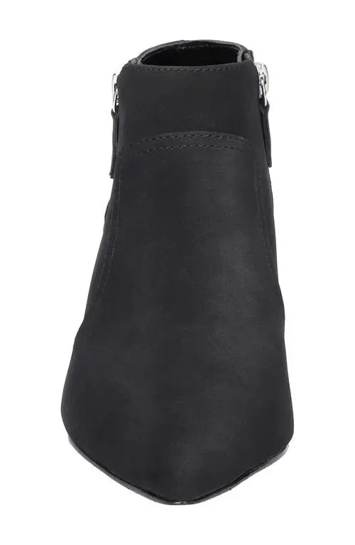 EASY WORKS BY EASY STREET Annalee Kitten Heel Bootie - Black Lame