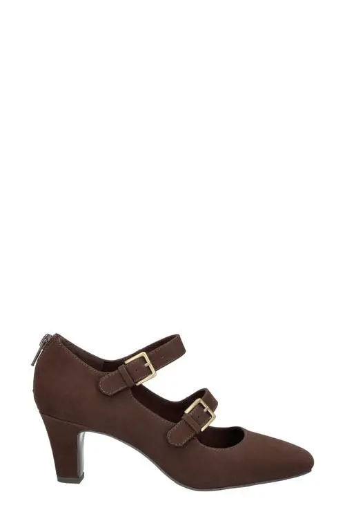 EASY WORKS BY EASY STREET Willis Mary Jane Pumps - Brown Matte