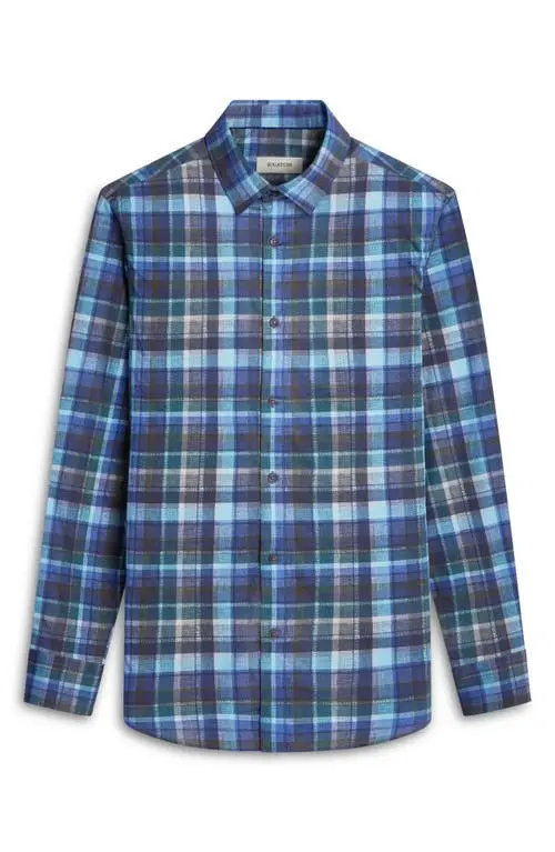 Bugatchi Karl Shaped Fit Check Stretch Button-up Shirt
