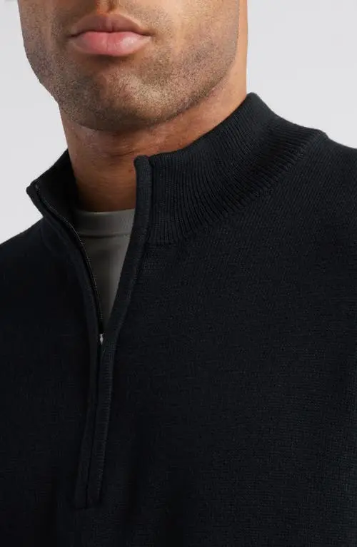 RHONE Commuter Quarter-zip Sweater - Black