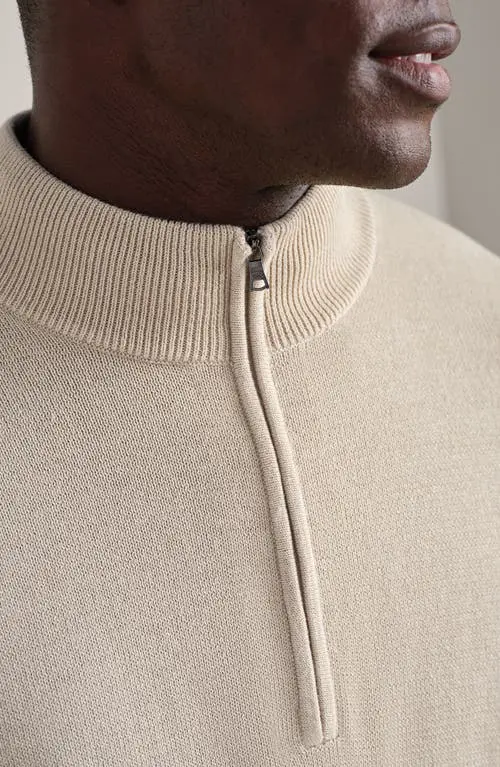 RHONE Commuter Quarter-zip Sweater - Bone