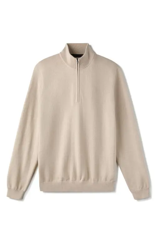RHONE Commuter Quarter-zip Sweater - Bone