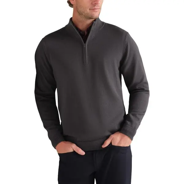 RHONE Commuter Quarter-zip Sweater - Iron
