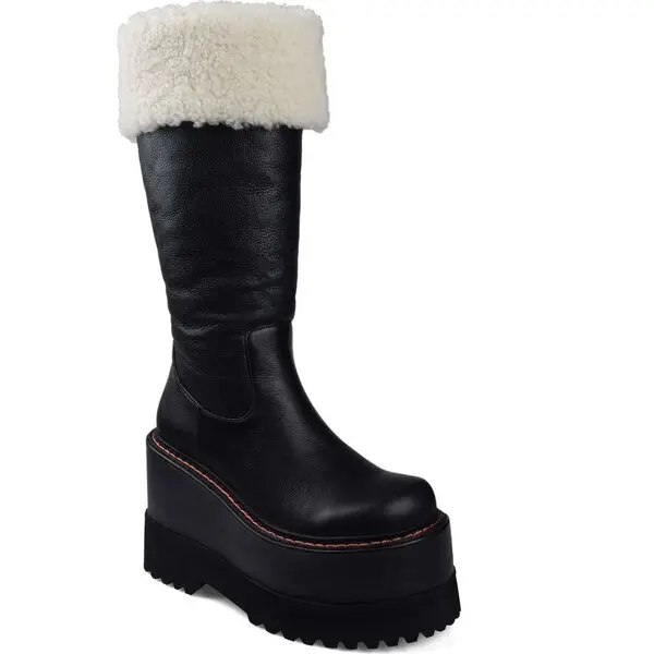 ZIGI Flor Faux Fur Trim Platform Boots