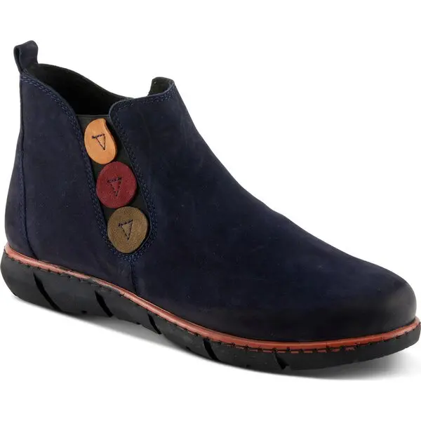 SPRING STEP SHOES Katana Ankle Bootie - Navy Nubuck