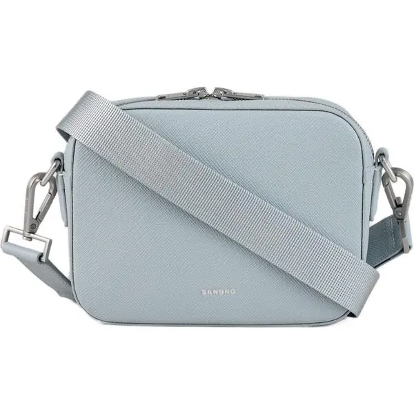 Sandro Small Saffiano Bag - Blue Sky