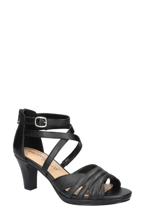 EASY WORKS BY EASY STREET Crissa Strappy Sandal - Black