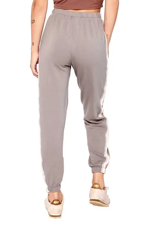 REBODY Homebase Fleece Sweatpants - Sage/stripe