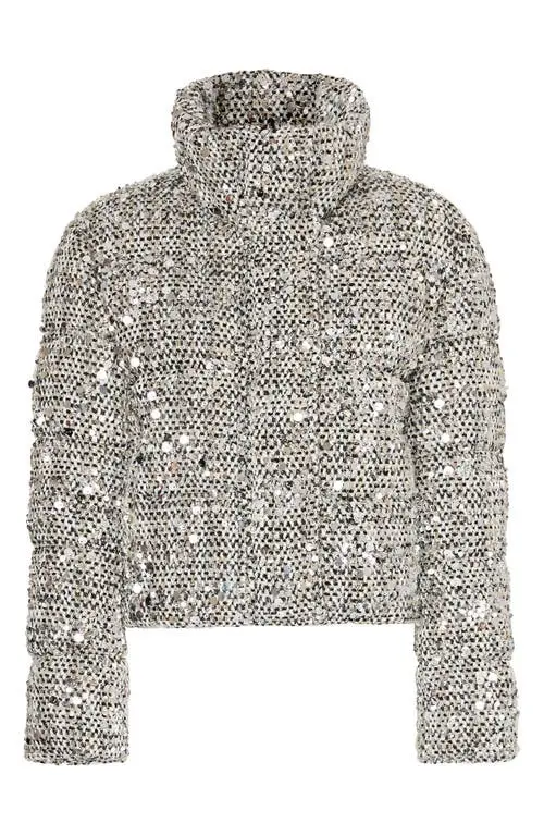 MILLY Hayes Sequin Puffer Jacket