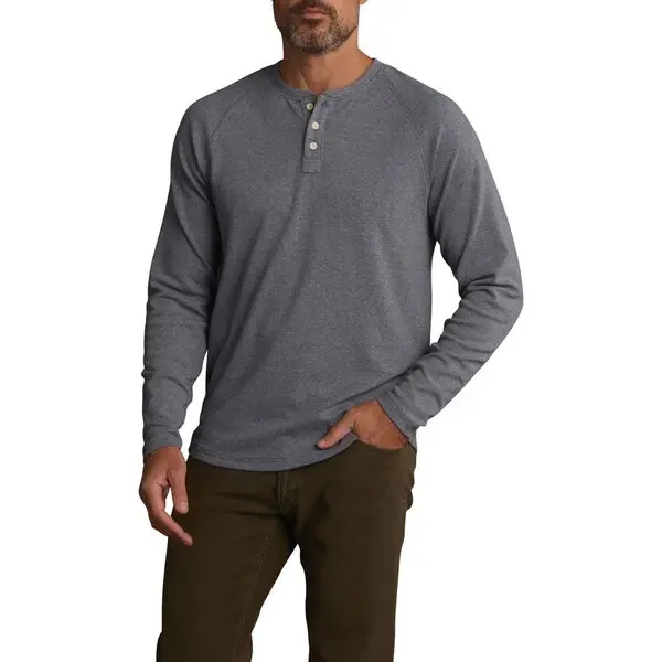 THE NORMAL BRAND Everyday Henley - Bluestone