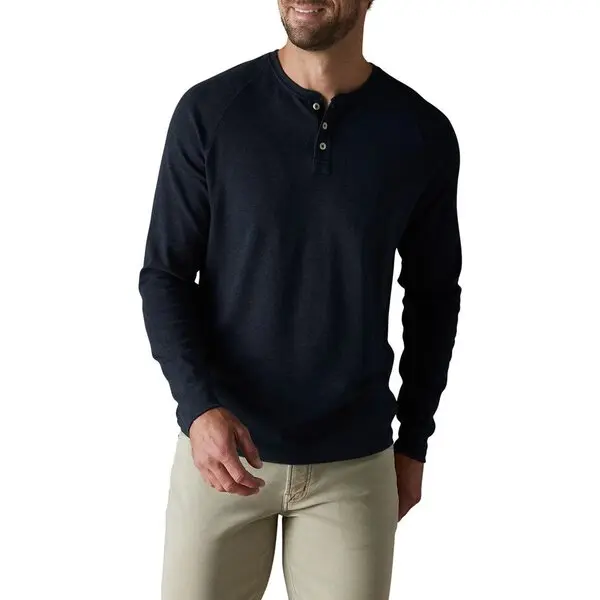 THE NORMAL BRAND Everyday Henley - Normal Navy