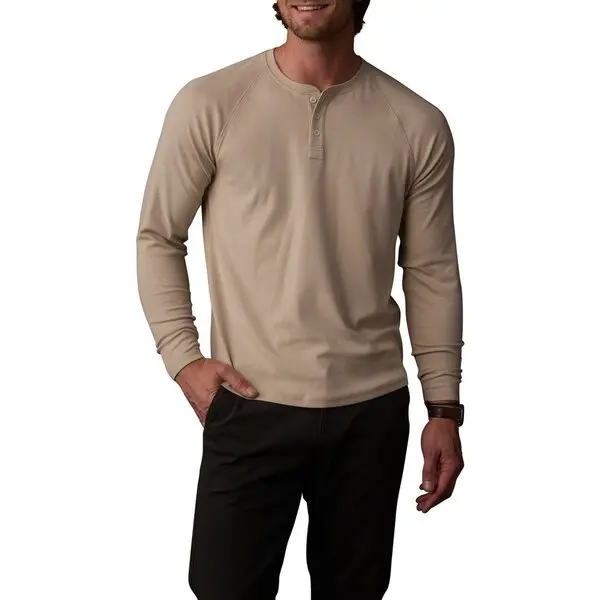 THE NORMAL BRAND Everyday Henley - Pumice