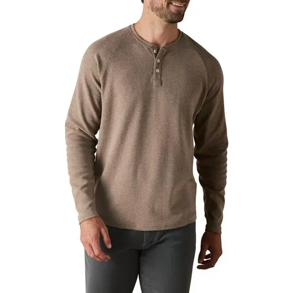 THE NORMAL BRAND Everyday Henley - Taupe