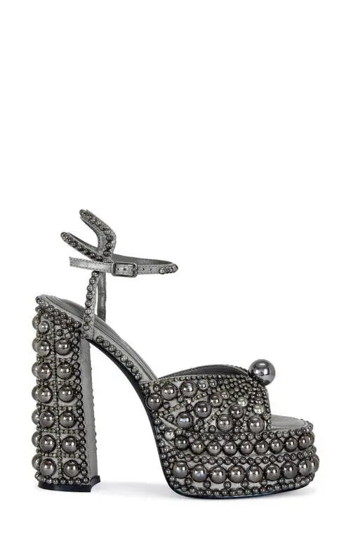 AZALEA WANG Astrella Platform Sandals - Gunmetal