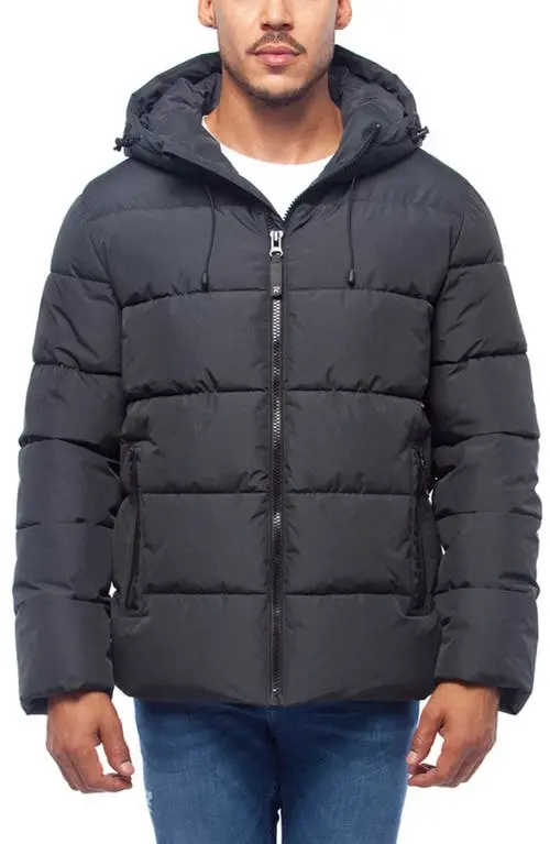 ROKKA&ROLLA Heavyweight Puffer Jacket - Black Stone
