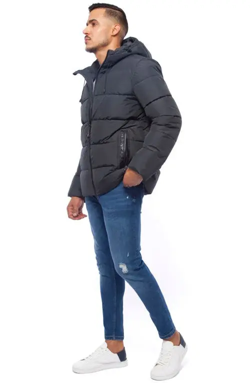 ROKKA&ROLLA Heavyweight Puffer Jacket - Black Stone