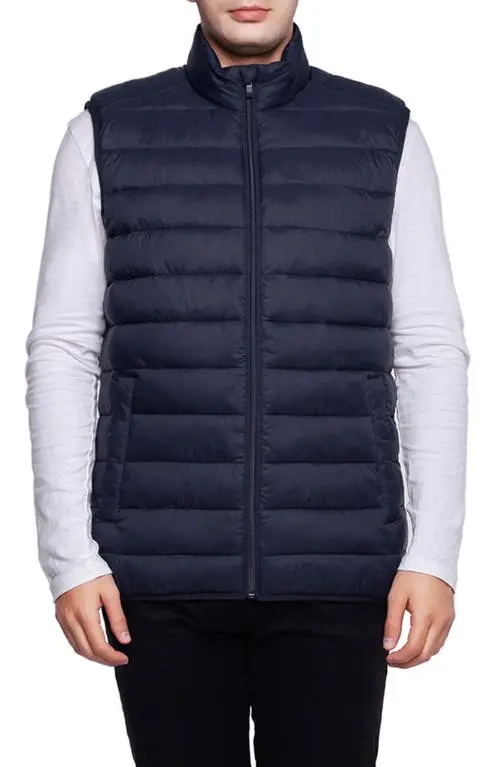 ROKKA&ROLLA Lightweight Puffer Vest - Navy