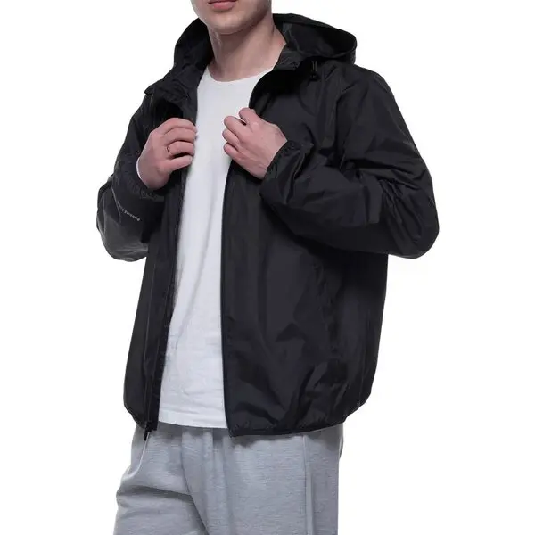 ROKKA&ROLLA Packable Windbreaker - Black