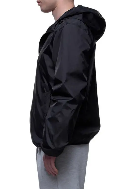 ROKKA&ROLLA Packable Windbreaker - Black