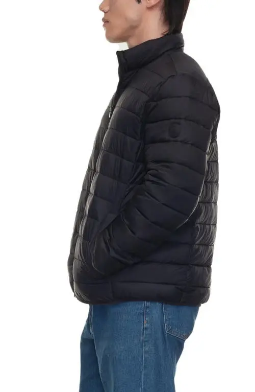 ROKKA&ROLLA Lightweight Packable Puffer Jacket - Black