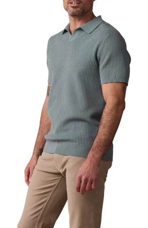 THE NORMAL BRAND Waffle Knit Polo - Juniper
