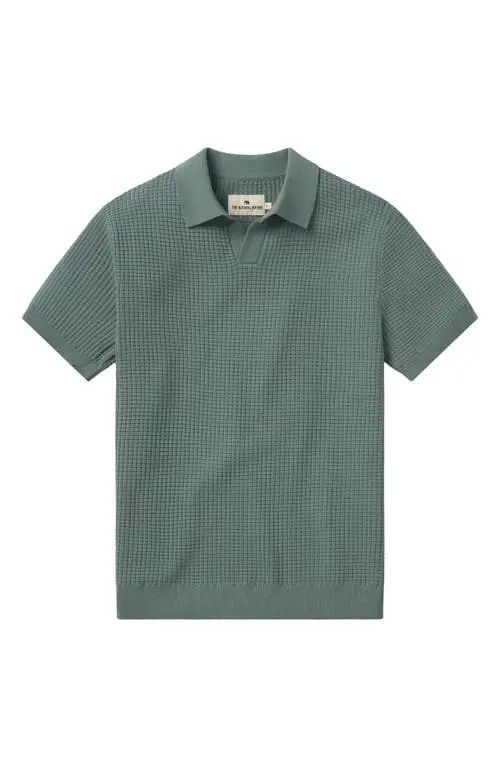 THE NORMAL BRAND Waffle Knit Polo - Juniper