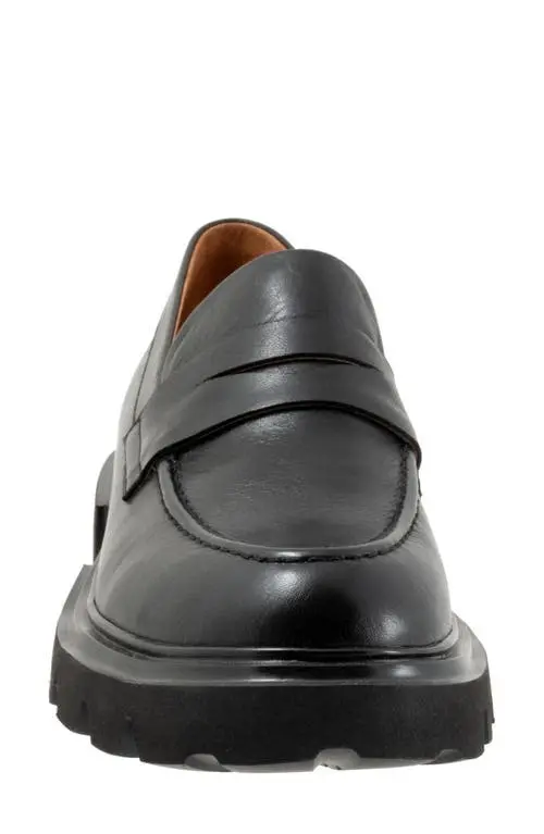 Eos Ade Lugged Penny Loafer - Black