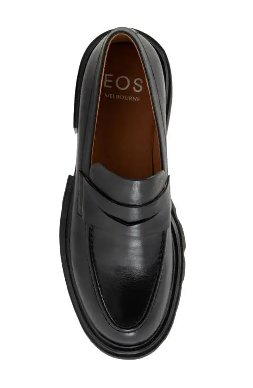 Eos Ade Lugged Penny Loafer - Black