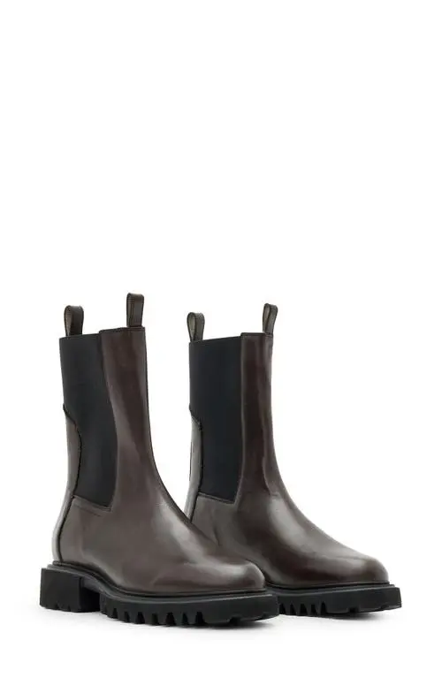 ALLSAINTS Hallie Lug Sole Chelsea Boots - Brown