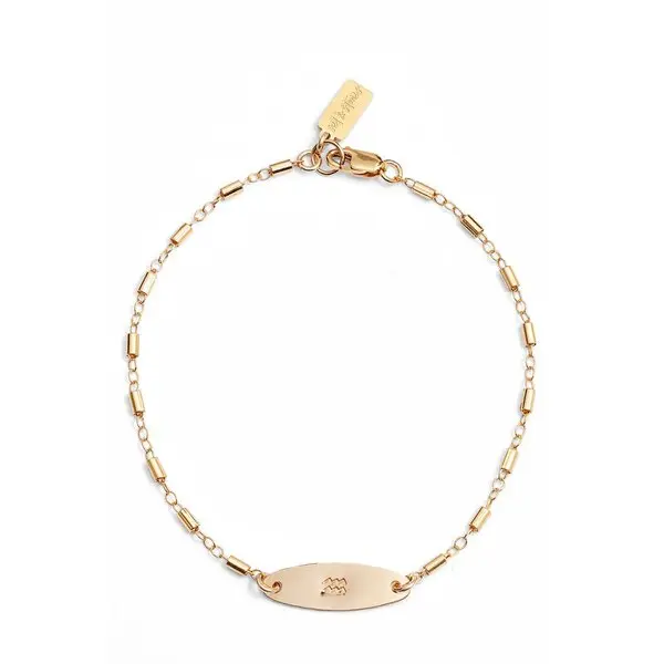 SET & STONES Zodiac Sign Id Bracelet - Aquarius