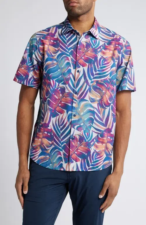 Tommy Bahama Bahama Coast Monarch Monstera Short Sleeve Performance Button-up Shirt