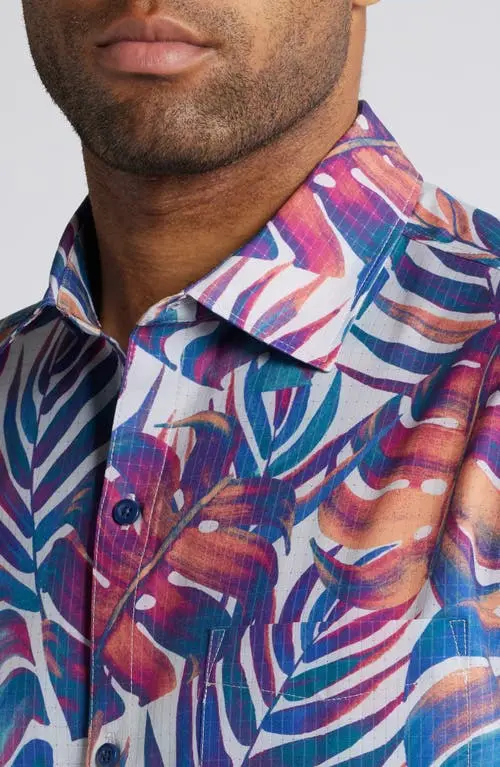 Tommy Bahama Bahama Coast Monarch Monstera Short Sleeve Performance Button-up Shirt
