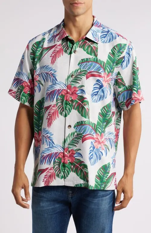 Tommy Bahama Frond Fusion Short Sleeve Silk Blend Button-up Shirt