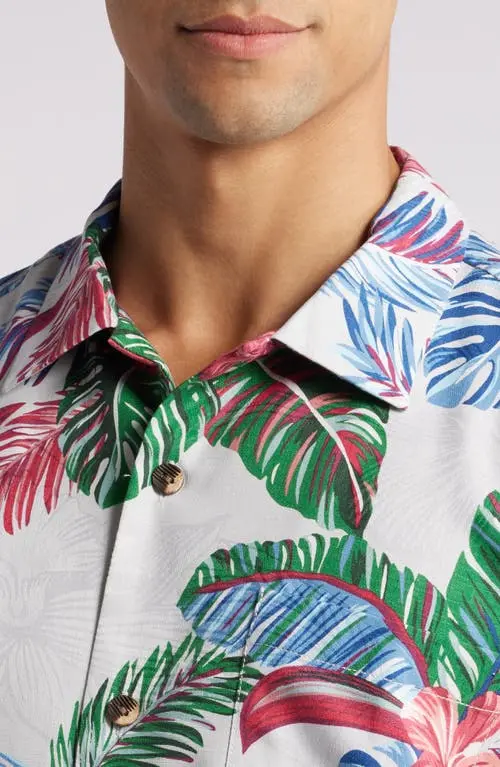 Tommy Bahama Frond Fusion Short Sleeve Silk Blend Button-up Shirt
