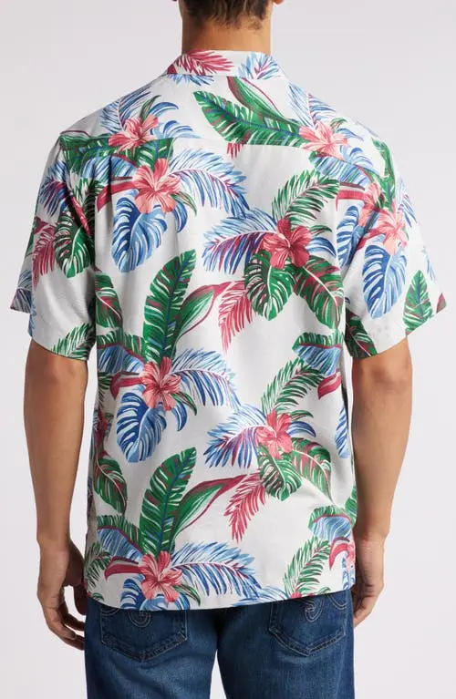 Tommy Bahama Frond Fusion Short Sleeve Silk Blend Button-up Shirt