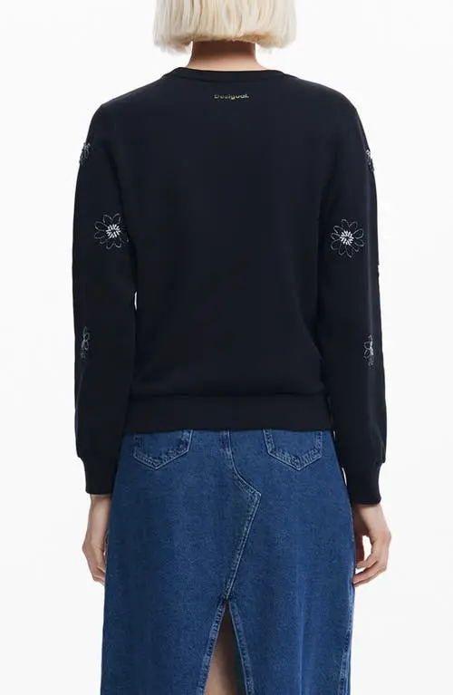 Desigual Floral Embellished Sweatshirt