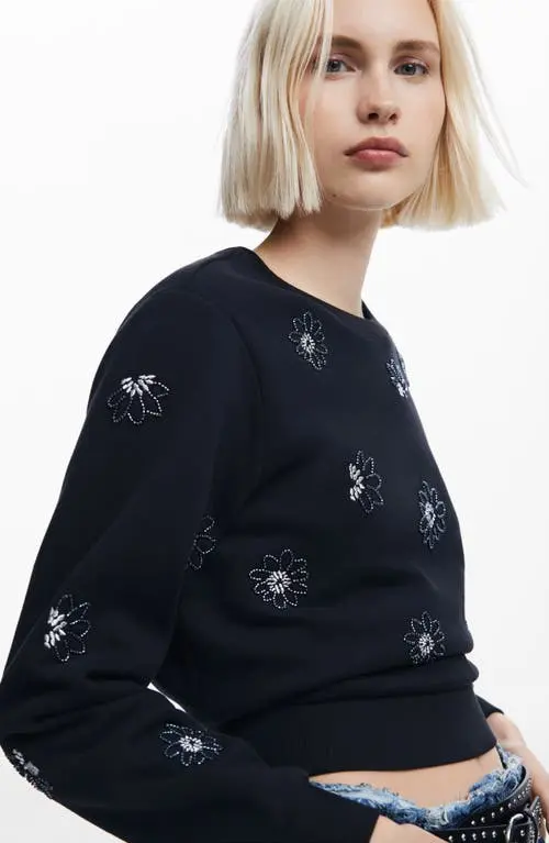 Desigual Floral Embellished Sweatshirt