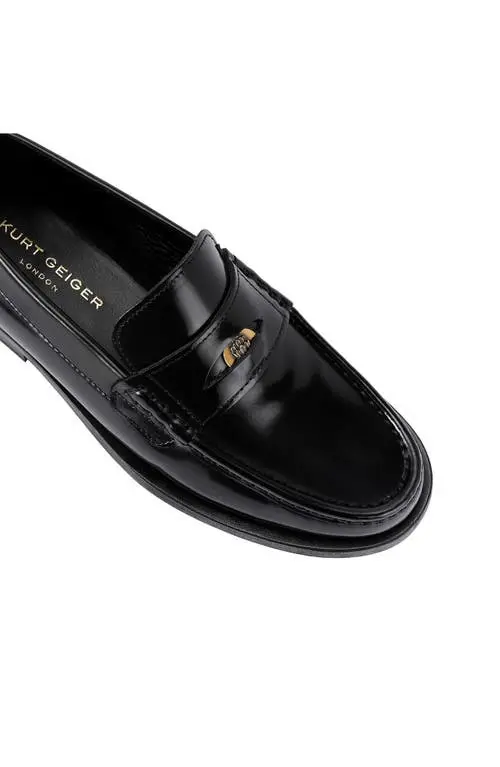 Kurt Geiger Luis Eagle Coin Loafer - Black | Editorialist