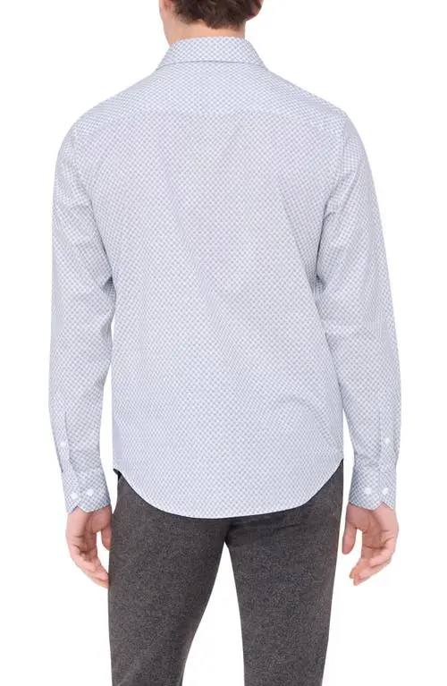 Bugatchi James Ooohcotton® Geo Print Button-up Shirt - White