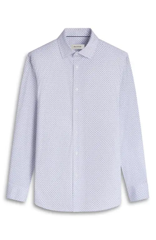 Bugatchi James Ooohcotton® Geo Print Button-up Shirt - White