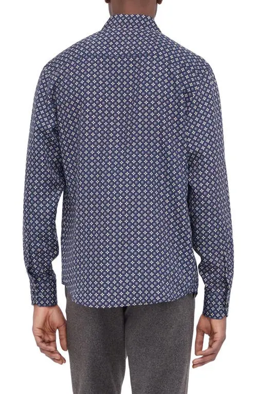 Bugatchi Julian Shaped Fit Mosaic Print Button-up Shirt