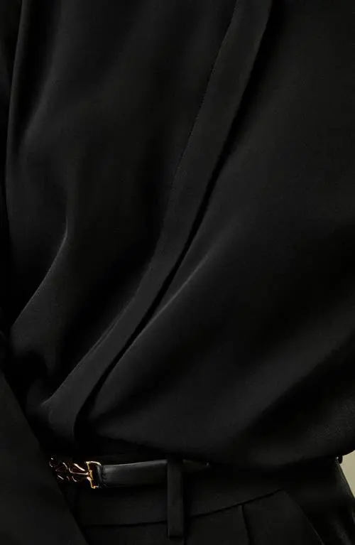 Lilysilk Classic Collar Silk Shirt - Black