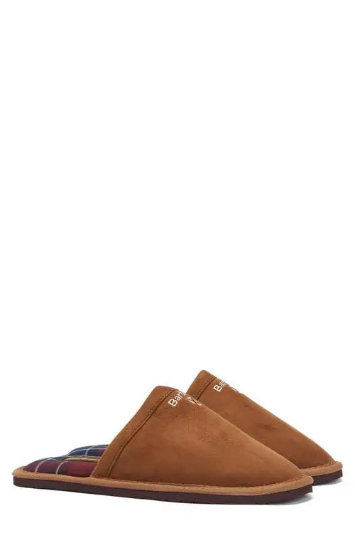 Barbour Everitt Sueded Mule Slipper - Camel Beige