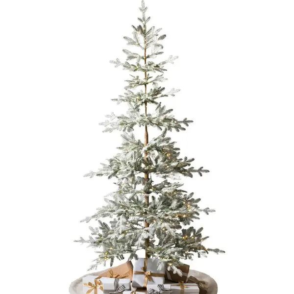 BALSAM HILL Frosted Alpine Balsam Fir Pre-lit Artificial Tree