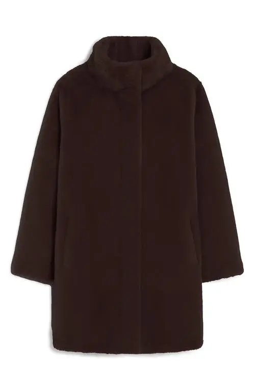 Apparis Blair Mid-length Faux Fur Coat - Espresso