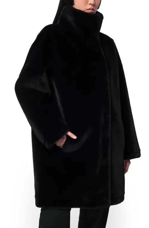 Apparis Blair Mid-length Faux Fur Coat - Noir